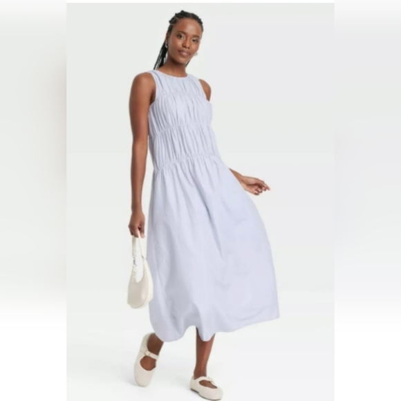 Universal Thread | Dresses | Universal Thread Ruched Cotton Midi Dress ...